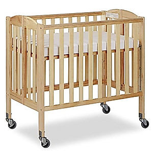 Dream On Me 3-in-1 Folding Portable Crib, Natural, Large