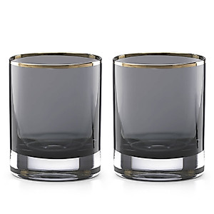Kate Spade New York South Street Double Old Fashioned Bar Drinking Glasses, Set of 2