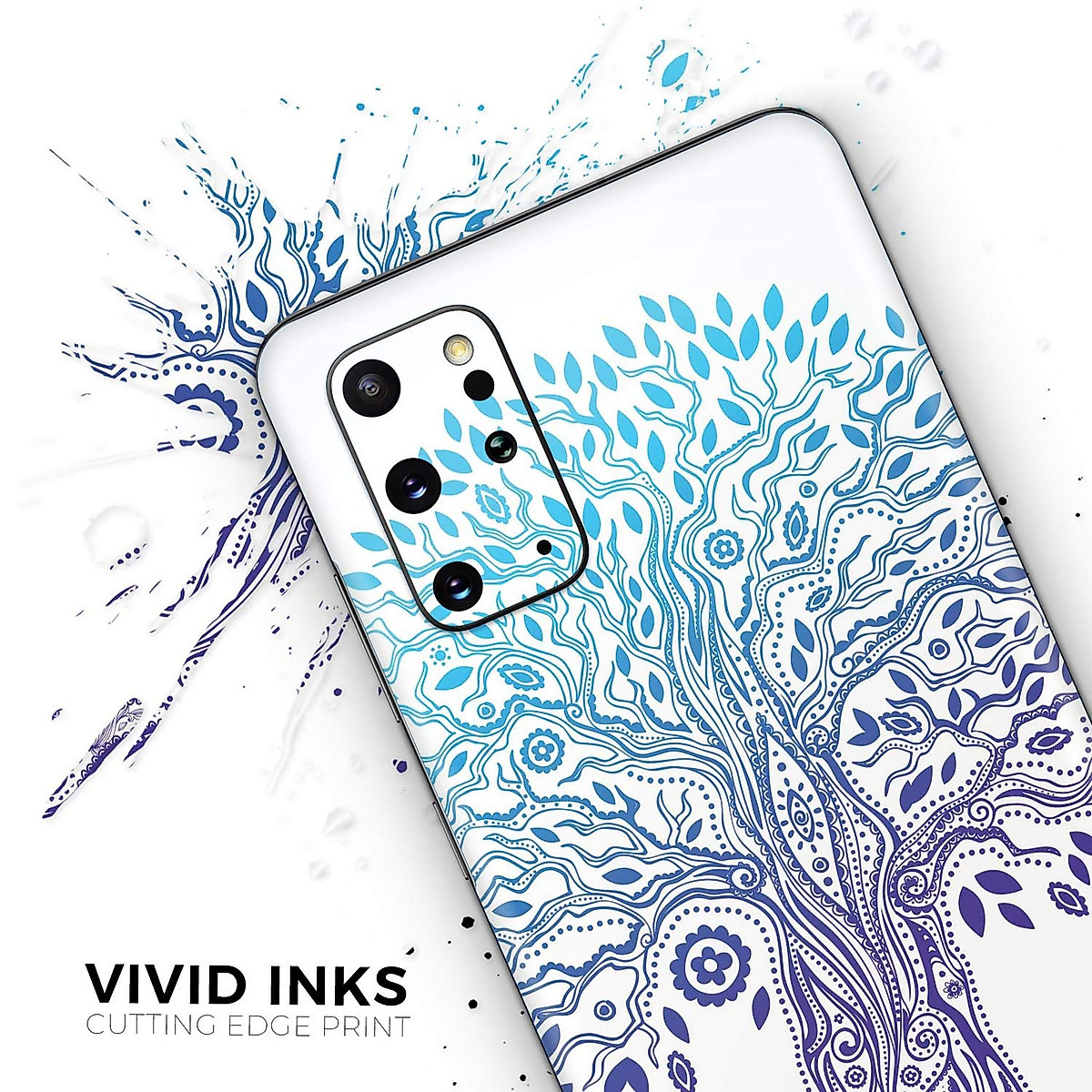 DesignSkinz Gradiated Tree of Life Protective Vinyl Decal Wrap Skin Cover Compatible with The Samsung Galaxy S20 (Screen Trim & Back Glass Skin)