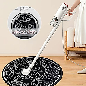 Homcomoda Gaming Chair Mat for Hardwood Floor Anti-Slip Round 47 Inch Floor Protector Low-Pile Computer Chair Mat for Office Gaming Room Home Decor