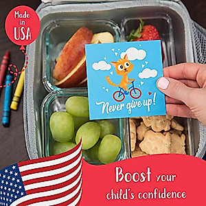 Party Profi Lunch Box Notes for Kids - 60 Cute Inspirational and Motivational Thinking of You Cards for Boys & Girls Lunchbox