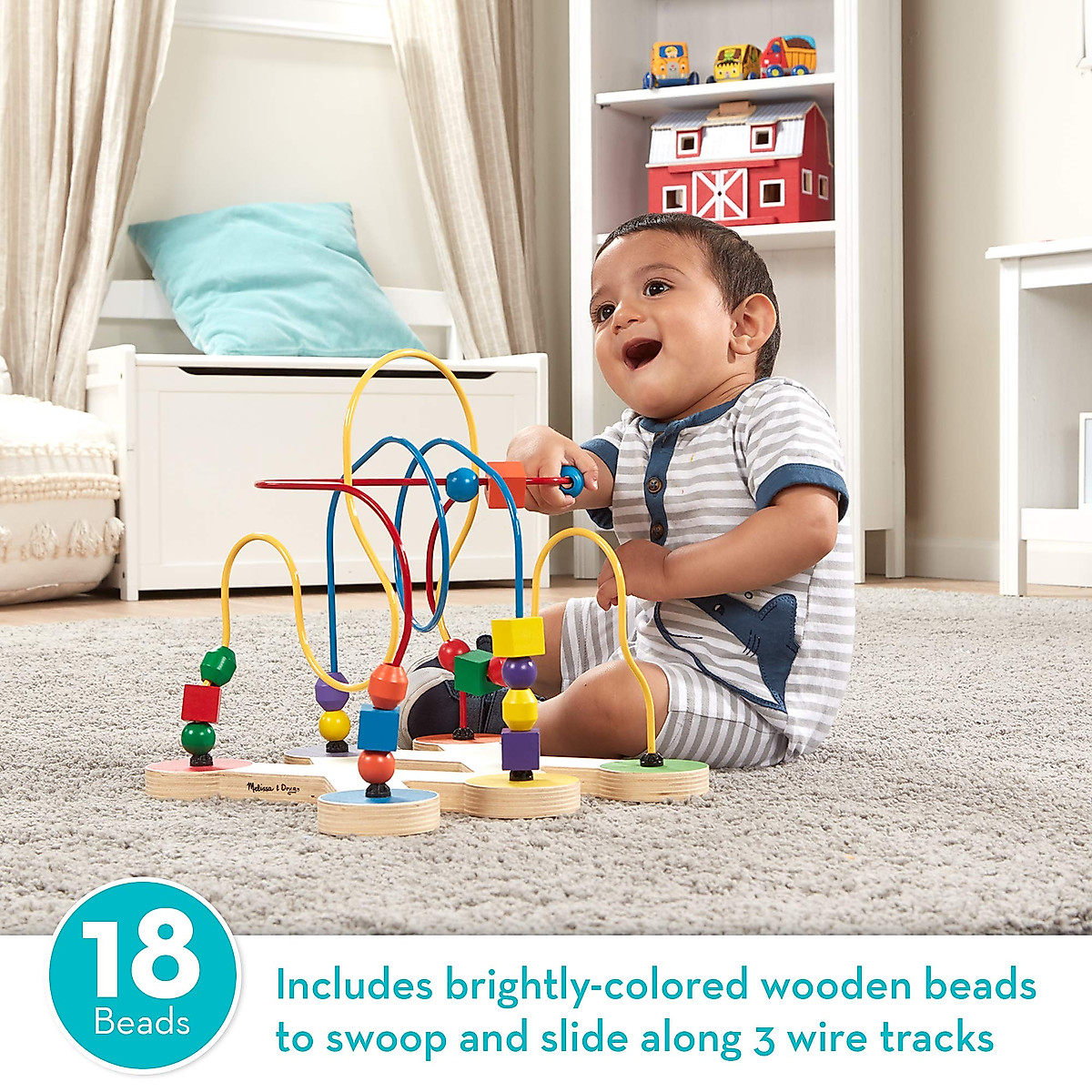 Melissa & Doug Classic Bead Maze - Wooden Educational Toy