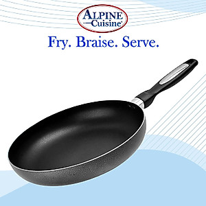 Alpine Cuisine Fry Pan 8 Inch Nonstick Coating Gray, Frying Pans Nonstick for Stove with Stay Cool & Comfortable Handle, Durable Nonstick Cookware, Ideal for Family