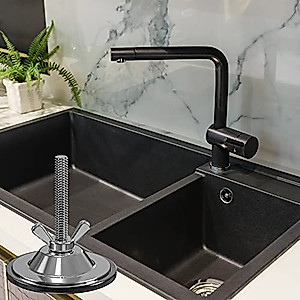 Sink Hole Cover Black, Stainless Steel Metal 2" Kitchen Faucet Hole Cover Tap Hole Plug Matte Black for Leakage Prevention