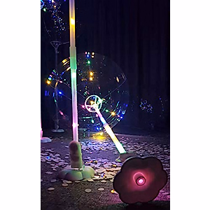 Clear Transparent Balloon Sticks and Stands 10pc set, holders, reusable balloon sticks for table top use with LED Bobo Balloon, for wedding decor, party decoration (10 pack, Transparent)