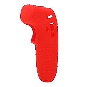 AYNEFY Drone Controller Rocker Sleeve, Space Saving Soft Reasonable Hole Reservation Lightweight Drop Resistant Drone Rocker Silicone Protector with Lanyard for FPV (Red)