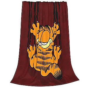 Cartoon Cat Flannel Throw Blanket Luxury Warm Blanket for Sofa Bed Room Decor Car Bed Camping (G1, 40"x50")