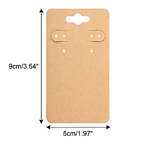 Anwyll Earring Cards, Earring Display Cards for Selling, 3.5 x 2 Inch Kraft Earring Holder Cards, 100 Pcs Kraft Hanging Earring Cards, Jewelry Display Cards for Packaging Display, DIY Crafts Business