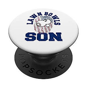 American Flag Fingerprint Patriotic Sports Lawn Bowls Son PopSockets Swappable PopGrip