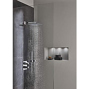 Grohe 27705000 Euphoria Cube Rain Shower Head, 2.5 GPM, Starlight Chrome
