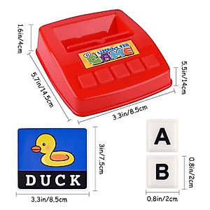 Little Bado Preschool Learning Matching Letter Board Games Alphabet Letter Word Recognition Educational Toys for Kids 3 4 5 6 7 Boys Girls Christmas Birthday Gift