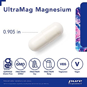 Pure Encapsulations UltraMag Magnesium | Supplement to Support Nutrient Metabolism, Energy Production, Bones, Muscle Relaxation, and Cardiovascular Health* | 120 Capsules