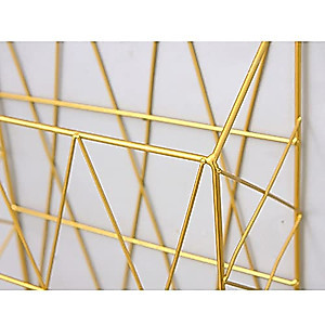 MOOVGTP Magazine Stand Storage Basket, Wall Hanging Magazine Holder Wrought Iron Storage Rack Wall Storage Basket Desk Storage File Racks for Home Office Decoration