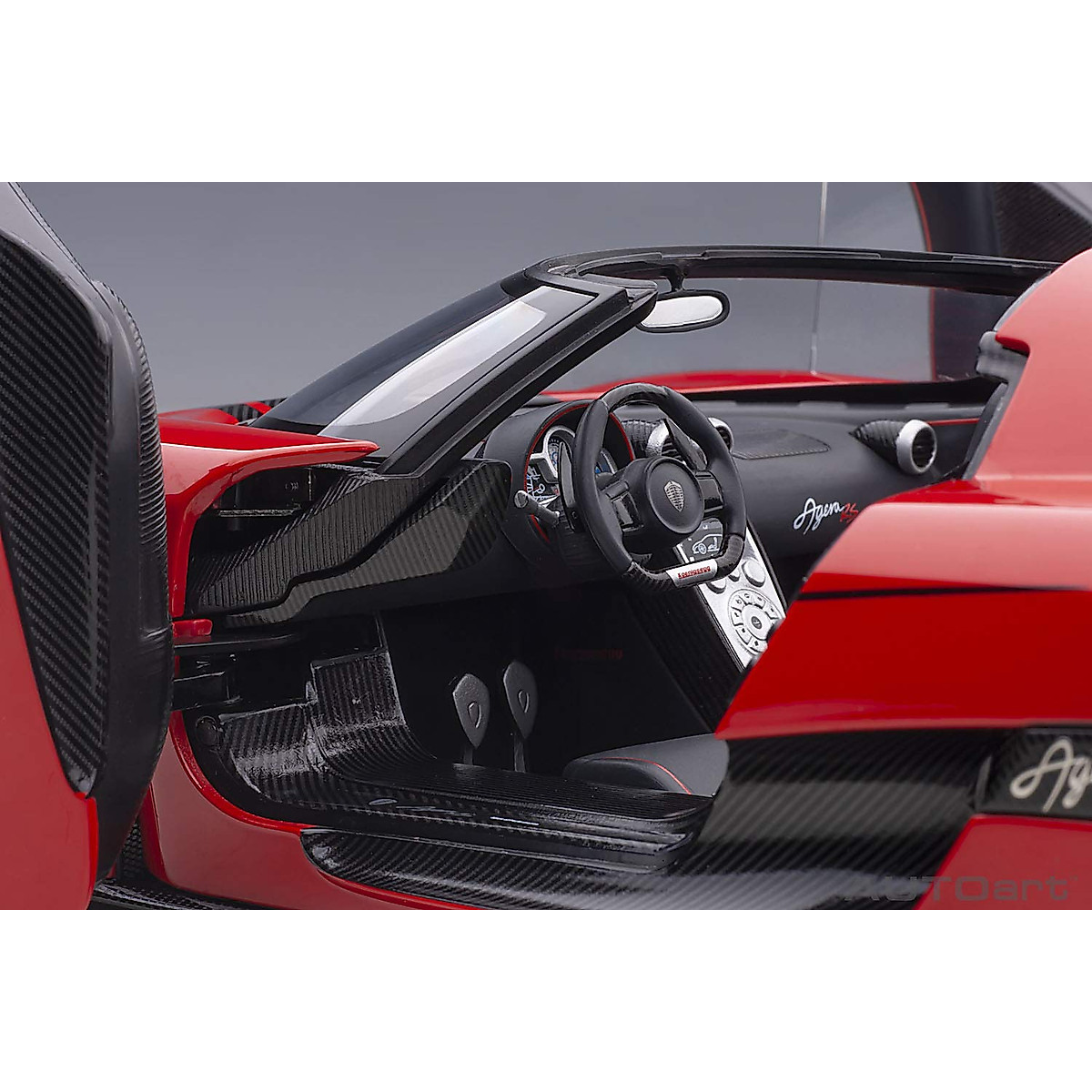 Autoart Koenigsegg Agera RS Chili Red with Black Accents 1/18 Model Car