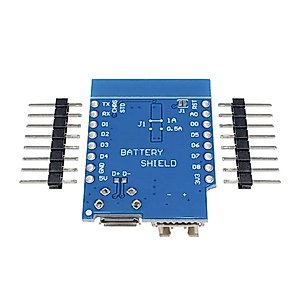 Onyehn 4pcs for Wemos D1 Mini Battery Shield Micro USB Single Lithium Battery Charging Boost Module with Pins LED Indicator 5V 1A DC