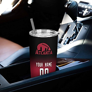 Custom Car Tumbler,Tumblers Stainless Steel 20.8oz,Personalized Football Cup,Sports Travel Coffee Mug,Customized Presents Gifts for Mother's Day Friends Fan Players Coach Lovers,Custom Number and Name