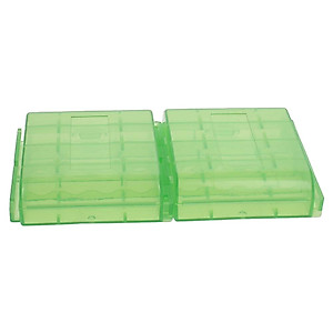 4 x AA Battery Storage Case Holder Organizer Box Green 4Pcs,Aicosineg