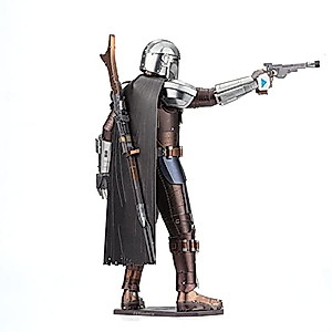 Metal Earth Fascinations Premium Series Star Wars The Mandalorian 3D Metal Model Kit Bundle with Tweezers