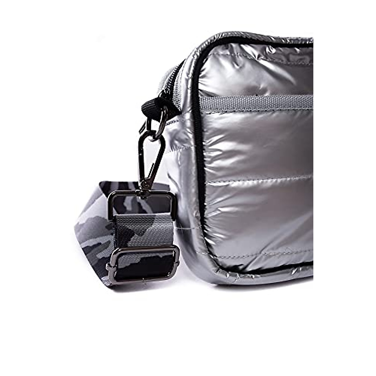 Haute Shore Drew Chill Crossbody Tote, Silver WGrey Camo Strap