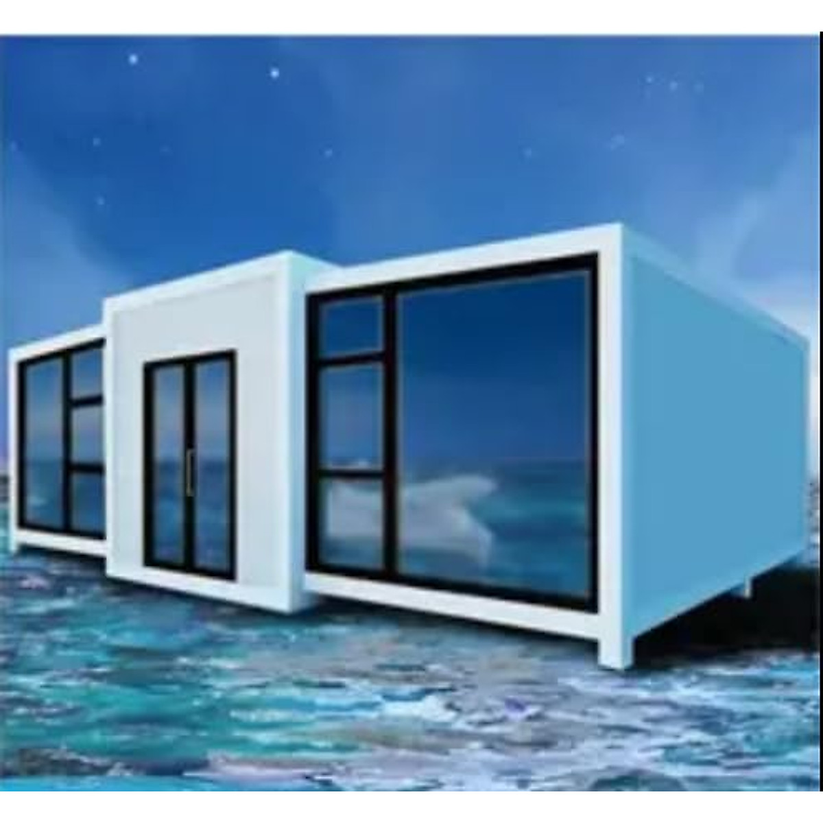 Generic Portable Prefab Tiny Home: 13x20 ft Mobile Expandable House for Versatile Use, Including Hotel, Office, Shop, and More, with Restroom Included (40x40 (Restroom Included)), MPADZ2024RR