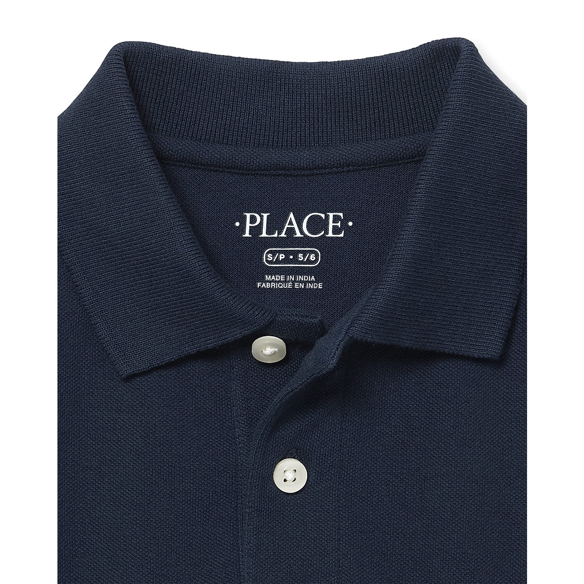 The Children's Place boys Long Sleeve Pique Polo, Brook/Nautico/White, Medium