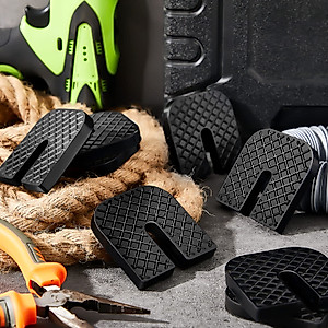 Treela 8 Packs Rubber Isolator Pad Anti Vibration Pads Mechanical Vibration Damping Pads Shock Absorbing Rubber Absorber Sound Isolation Pad for Air Conditioning Condenser Outer Machine