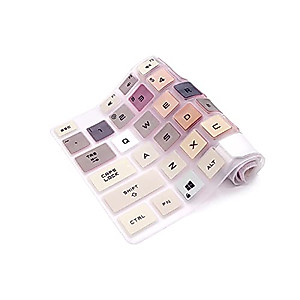 WYGCH Silicone Keyboard Cover Skin for ASUS Tianxuan 15.6 inch/Tianxuan Plus 17.3 inch for ASUS Flying Fortress 8 FA506 Gaming Laptop USA Version(Flame Colorful)