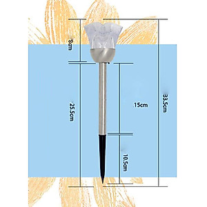 TANGIST Nordic Solar Lawn Home Garden Light Solar Waterproof Light LED Outdoor Decorative Light Floor Lamp Outdoor Rose Light Modern Style Home Decoration