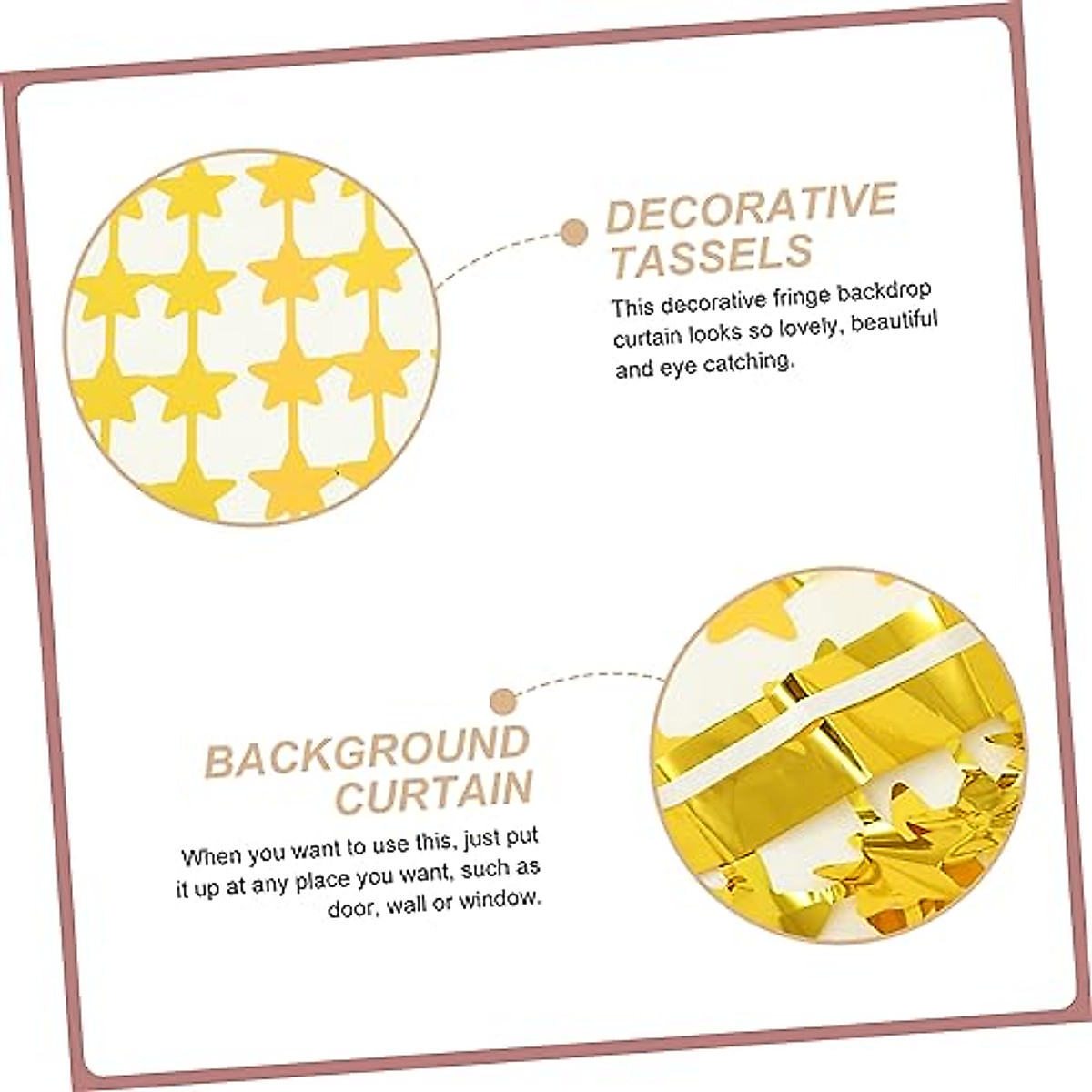 NOLITOY 4 Sets Rainbow Star Ramadan Birthday Decorations Hanging Wedding Streamer Ornament Twinkle Prop Decor of Booth Shimmer Door Scene Decal Backdrops Golden for Gold Parties Curtains