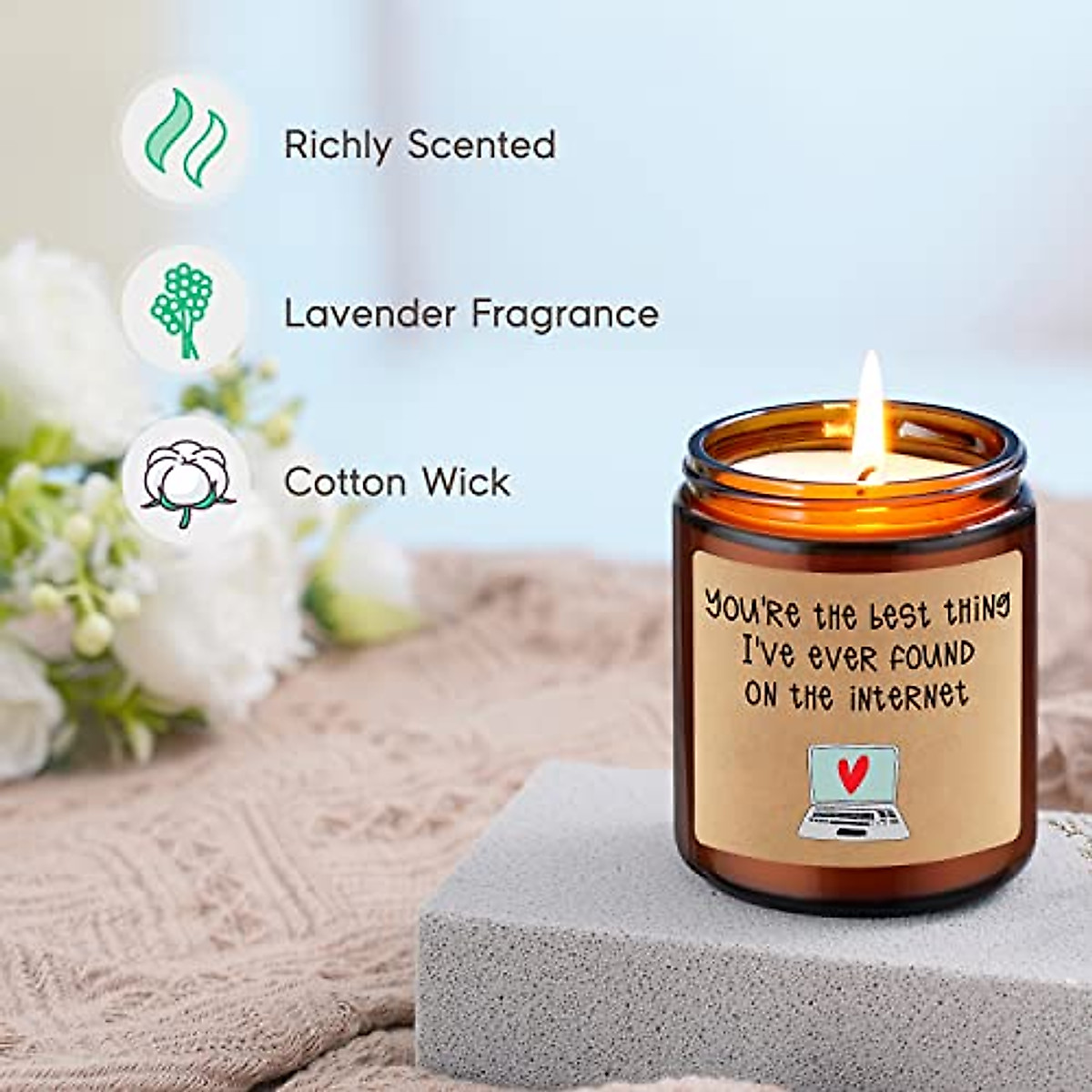 GSPY Scented Candles - Dating Anniversary, Romantic Gifts for Her, Him, Women, Men - Funny Relationship, Mothers Day, Fathers Day, Birthday, Love Gifts for Boyfriend, Husband, Fiance, Wife, Girlfriend