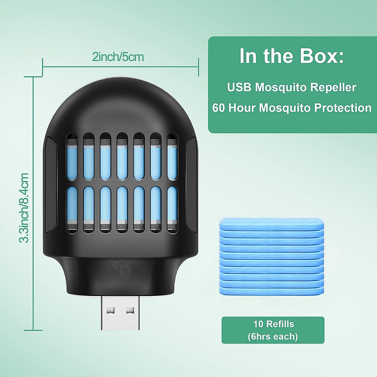 Simashts Mosquito Repellent, Mosquito Repeller Indoor Outdoor USB Powered or Plug in Powered for Home, Office