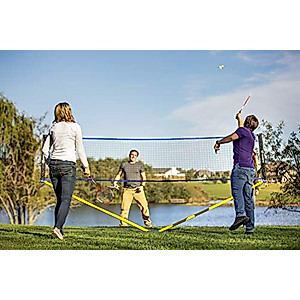 Triumph Sports Multi-Sport Versatile Combo Outdoor Game Net Set Includes Volleyball, Badminton, and Pickleball, Blue (35-7510-2)