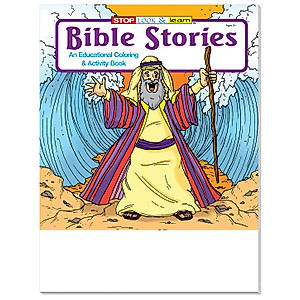 ZOCO - Bible Stories - Coloring Books (25 Bulk Pack, Without Crayons) - Sunday School Crafts - 10 Commandments, Christian Activity Books for Kids