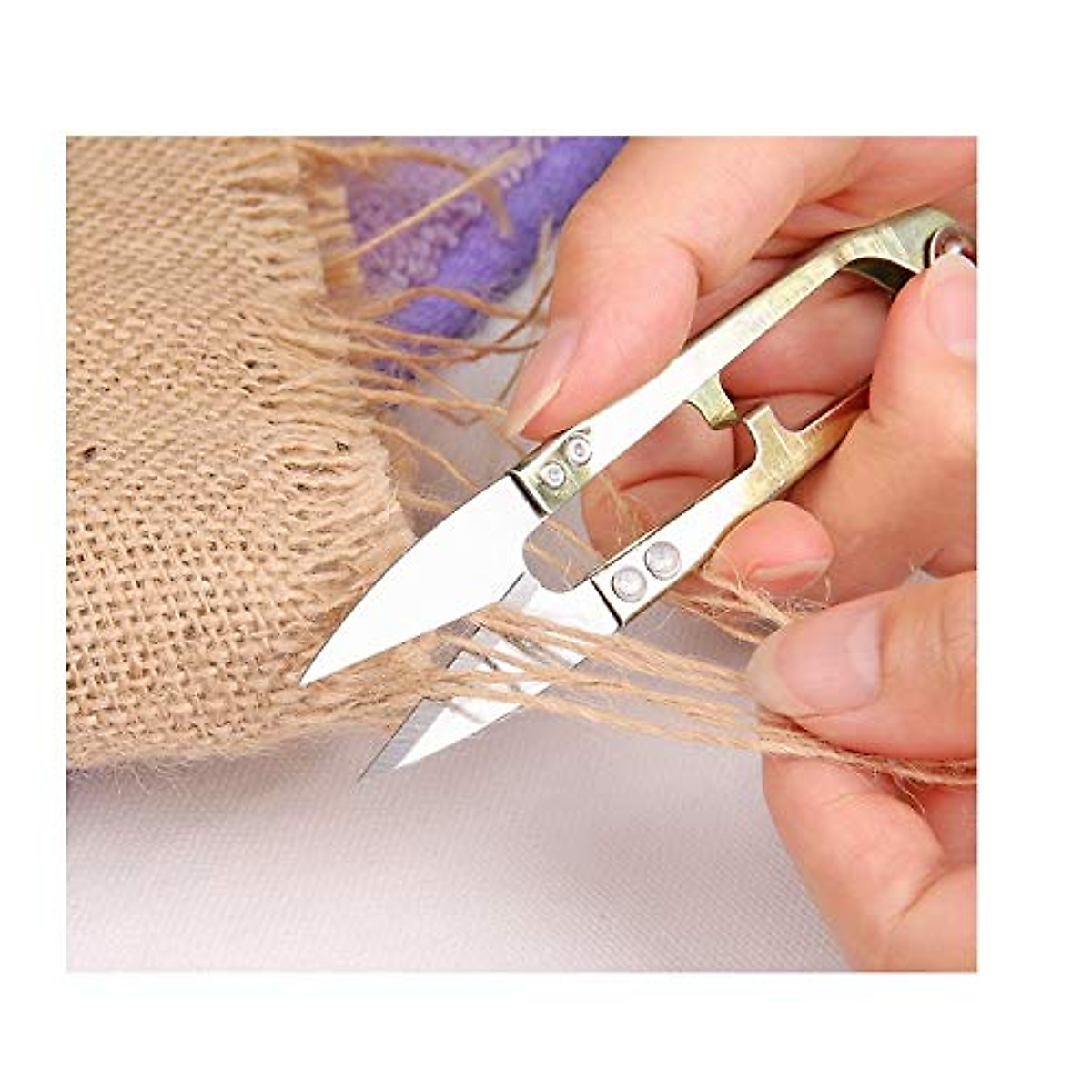 Cotchear Thread Scissors, 4.1 inch High-Carbon Steel Blades for Snip Thread, Yarn, Embroidery Handheld Snippers