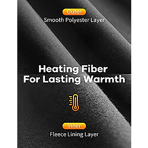 MANCYFIT Thermal Underwear for Men Long Johns Set Fleece Lined Ultra Soft (Black, Large)