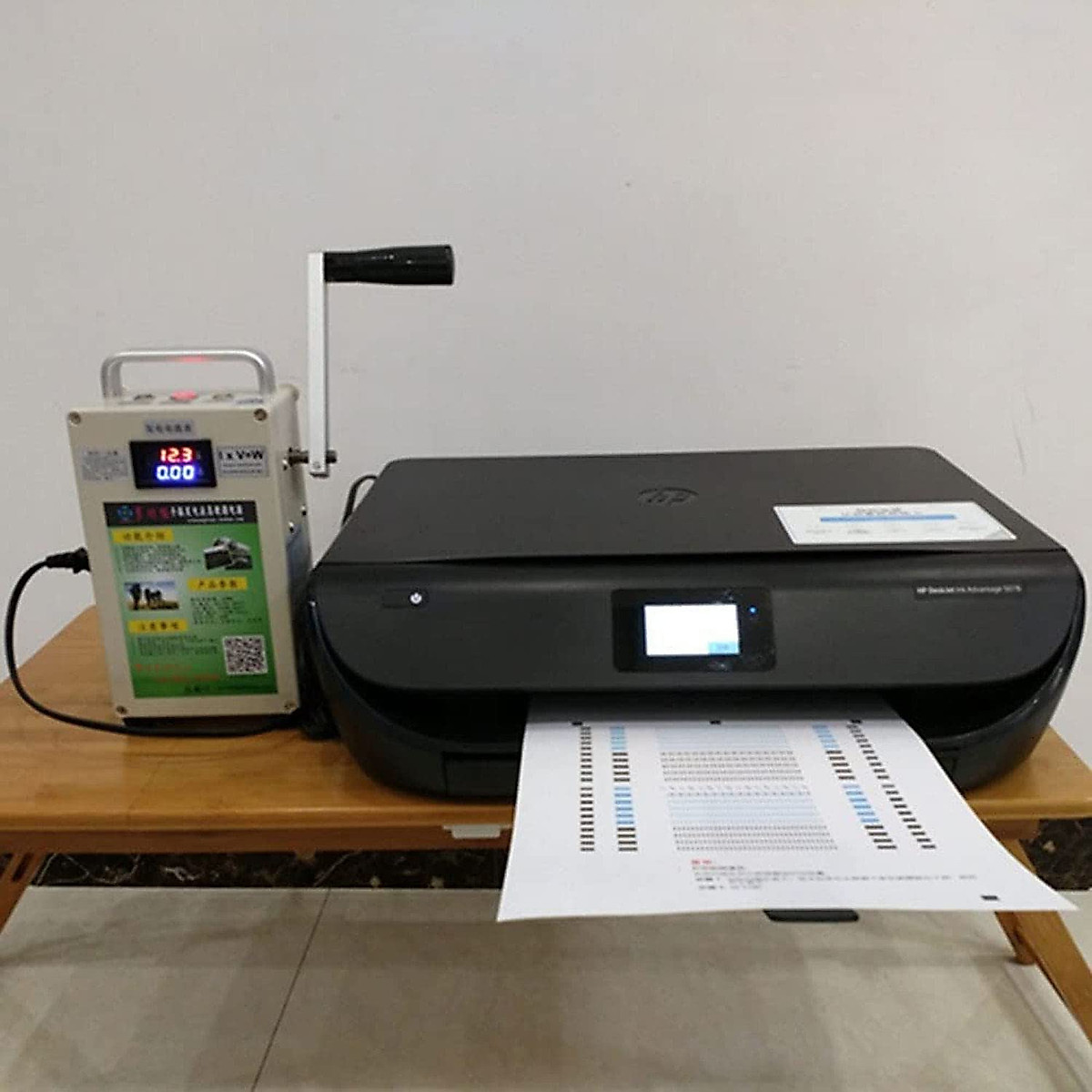 GEHPYYDS 150W/500W Crank Generator, Camping Hand Crank Generator for Mobile Phone, Portable Power Station with 110V/220V Outlets DC12V USB5V Emergency Power Supply,150W-220V