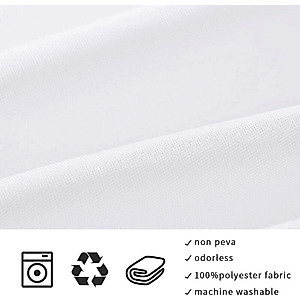 MEUNEAR Christmas Winter Shower Curtain Set Pink Flamingo and Christmas Tree on Snowfield Shower Curtain for Bathroom, Pine Tree Covered with Snow Shower Curtain with Hooks, 72L X 60W inches