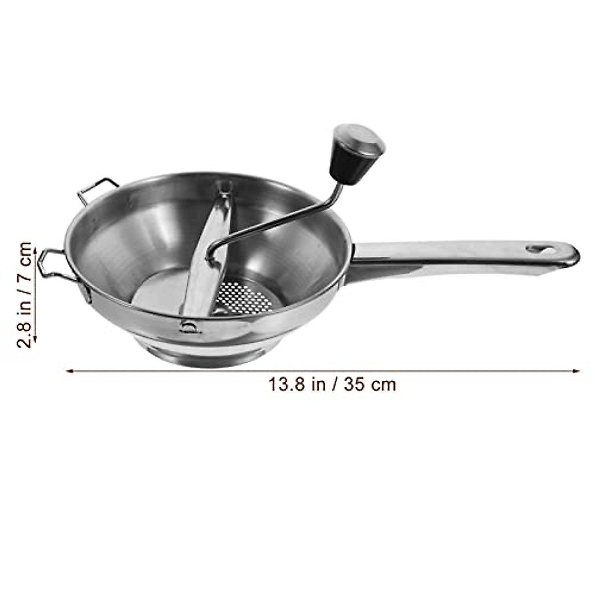 DOITOOL Food Mill Stainless Steel, Food Mill for Tomato Sauce, Applesauce, Puree, Mashed Potatoes, Jams, Food (Silver)