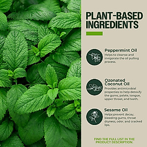 PurO3 Ozonated Oil Pulling Solution - Organic, Ozonated Coconut Oil Pulling for Teeth and Gums - Ozone Infused Oil Pulling Solution - Non-Toxic Teeth & Gum Pulling Oil with Peppermint, 8 oz