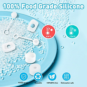 Pyard Upgraded 6Pcs Silicone Spill Proof Stopper Set, Accessories for Stanley Cup 1.0/H2.0 Tumbler 20oz/30oz/40oz, Straw Cover Cap for Stanley, Square Spill Stopper, Round Leak Stopper for Stanley