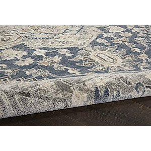 Nourison Concerto Persian Ivory Blue 7'10" x 9'10" Area -Rug, Easy -Cleaning, Non Shedding, Bed Room, Living Room, Dining Room, Kitchen (8x10)