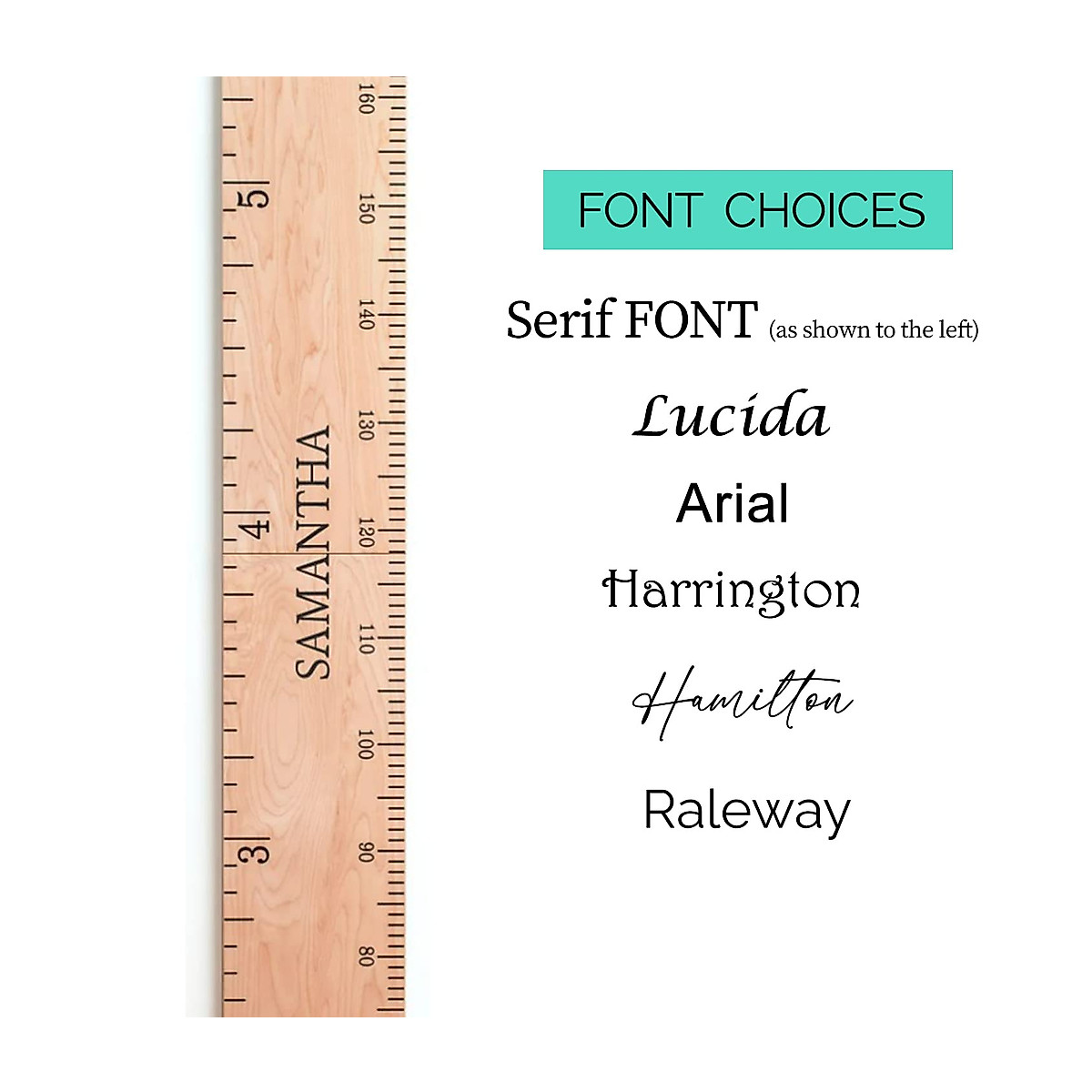 Headwaters Studio Personalized Wooden Growth Chart for Wall - Growth Chart, Kid Height Wall Ruler, Height Measurement for Wall, Wooden Height Chart for Kids, Wood Growth Chart for Wall, Growth Ruler