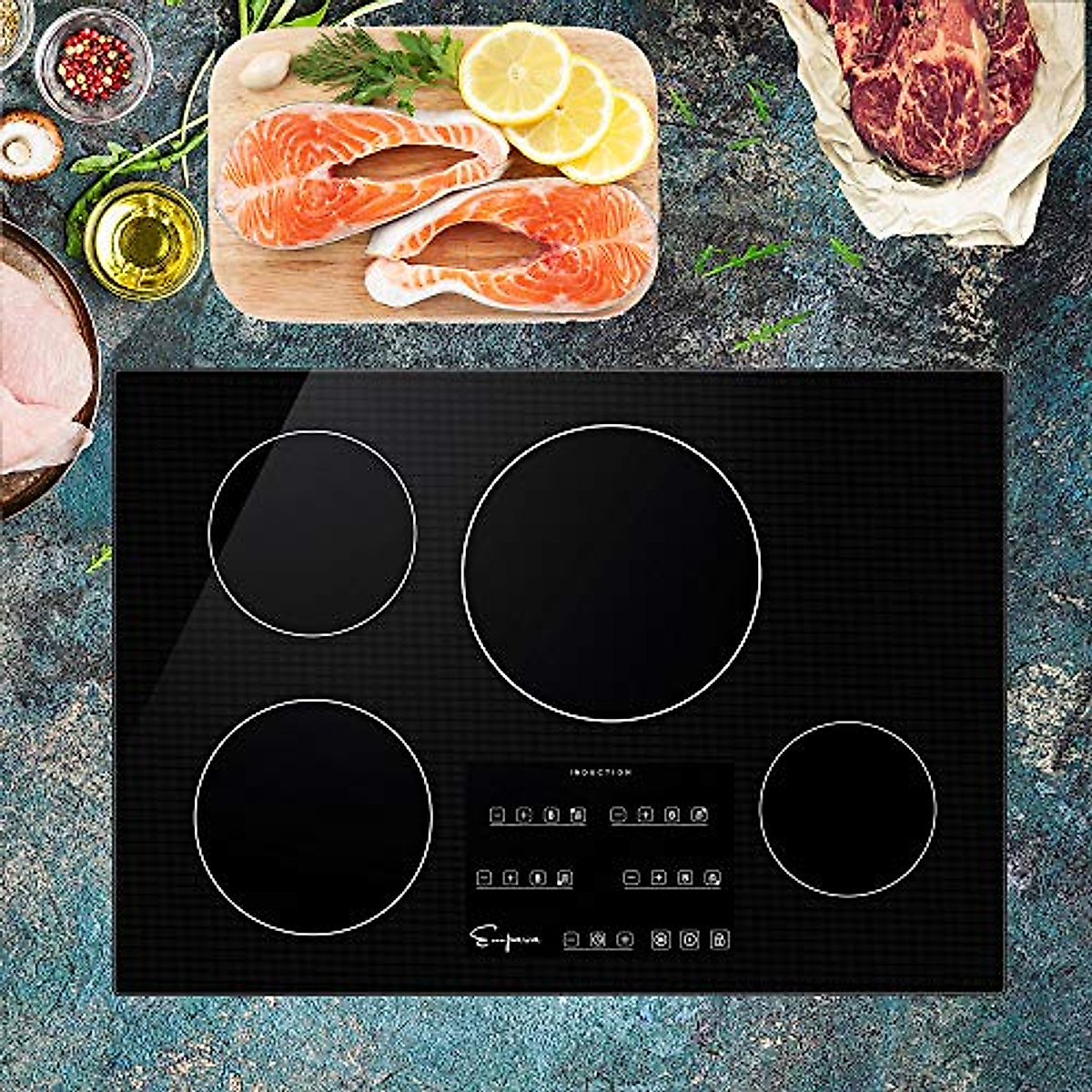 Empava 30” Induction Cooktop Electric Stove Black Vitro Ceramic Smooth Surface Glass EMPV-IDC30
