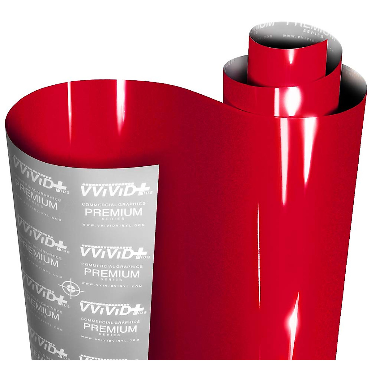 VViViD+ Ultra Gloss Metallic Candy Red Vinyl Car Wrap Premium Paint Replacement Film Roll with Nano Air Release Technology (1ft x 5ft)