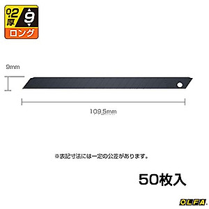 OLFA BBLG50K Special Black Blade Long 02, 50 Pieces