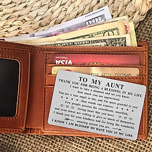 Christmas Card for Aunt - Thank You Aunt Gifts from Niece Nephew - Aunt Appreciation Gifts -Valentine's Day Card for Aunt Birthday Christmas