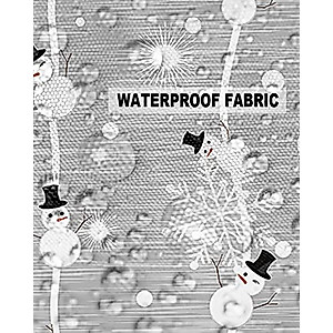 Christmas Outdoor Pillow Covers Snowman Snowflake Waterproof Lumbar Pillowcases Set of 2 Chritsmas Lights Grey Background Decorative Patio Furniture Pillows 16x16 inch x 2pcs