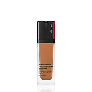 Shiseido Synchro Skin Self-Refreshing Foundation SPF 30, 510 Suede - Medium, Buildable Coverage + 24-Hour Wear - Waterproof & Transfer Resistant - Non-Comedogenic