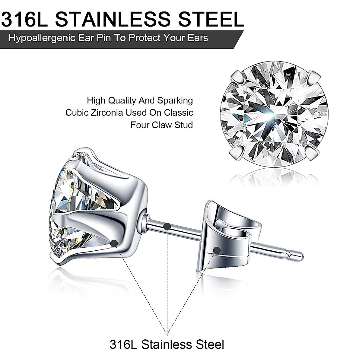 YASPIT Ear Piercing Gun Kit,Ear Nose Navel Body Hole Piercing Machine, Professional Tool For Salon Home Use (Black)