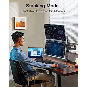 HUANUO 13-32 Inch Monitor Mount 2 Monitors & Triple Monitor Mount